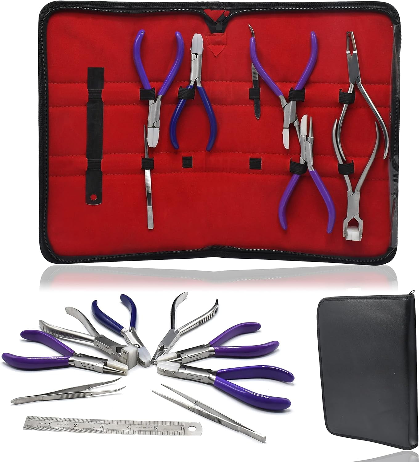 OdontoMed2011 Set of 9 Eyeglass Optical Optician Tools Pliers Bent Nose ...