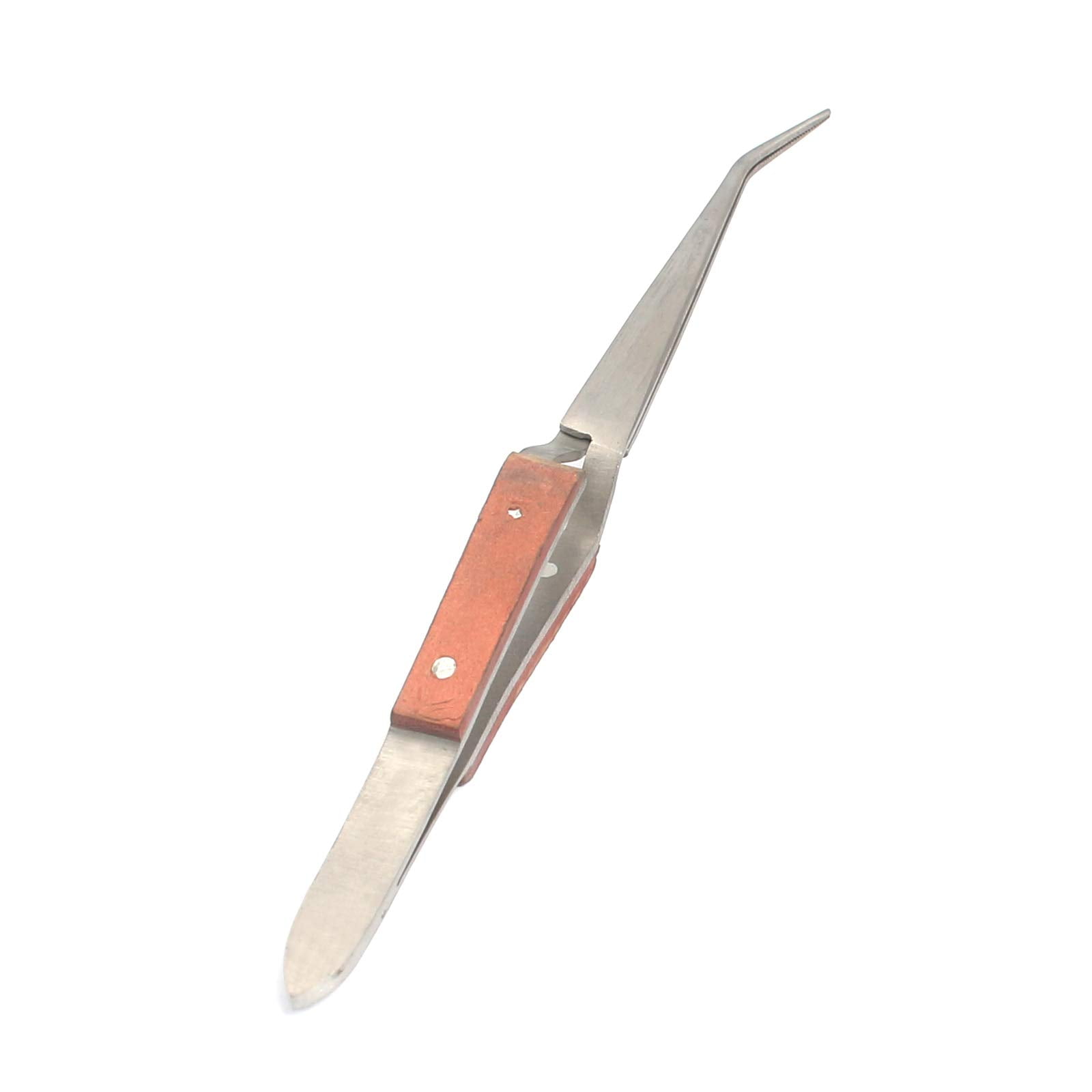 OdontoMed2011 Tweezers W/cross Locking Action, Curved Tips & Fiber ...