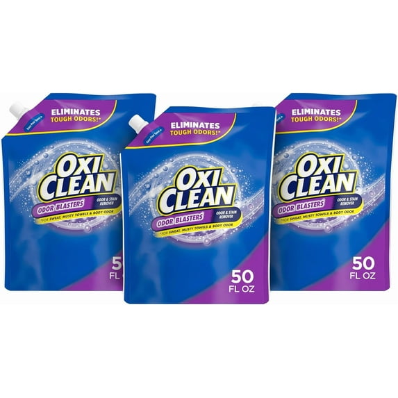 Odor Blasters Odor and Stain Remover Laundry Booster Liquid, 50 fl oz 3 ...