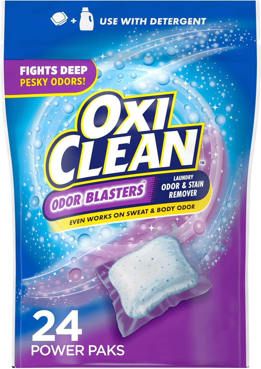 Odor Blasters Odor and Stain Remover Laundry Power Paks, 24 Ct ...