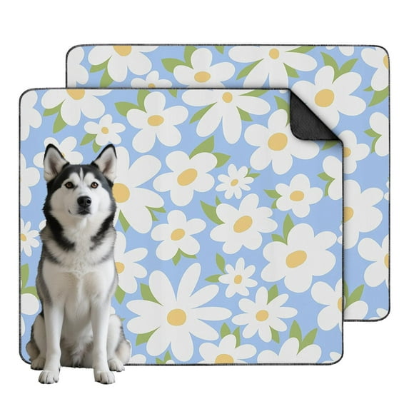 Odor Control Dog Pads with Floral Patterns, 2-Set Reusable Training ...