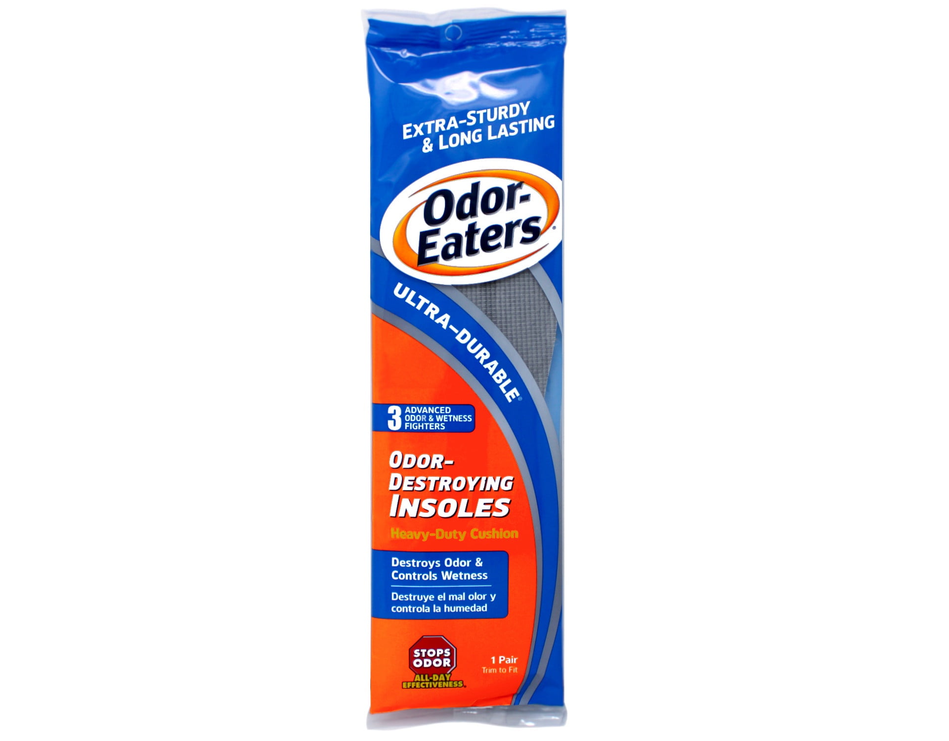 Odor-Eaters Ultra-Durable Insoles, 3 Odor-Destroying Insoles, Heavy ...
