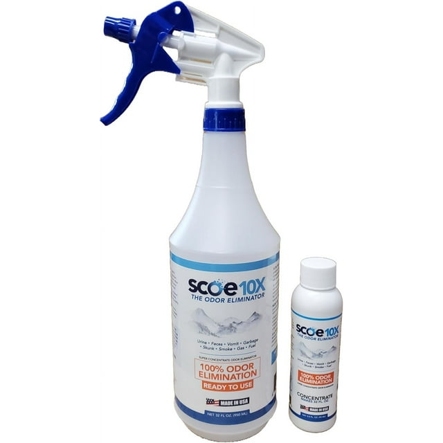 Odor Eliminator Concentrate 32 Oz Starter Kit - Get Rid of Urine Odor ...