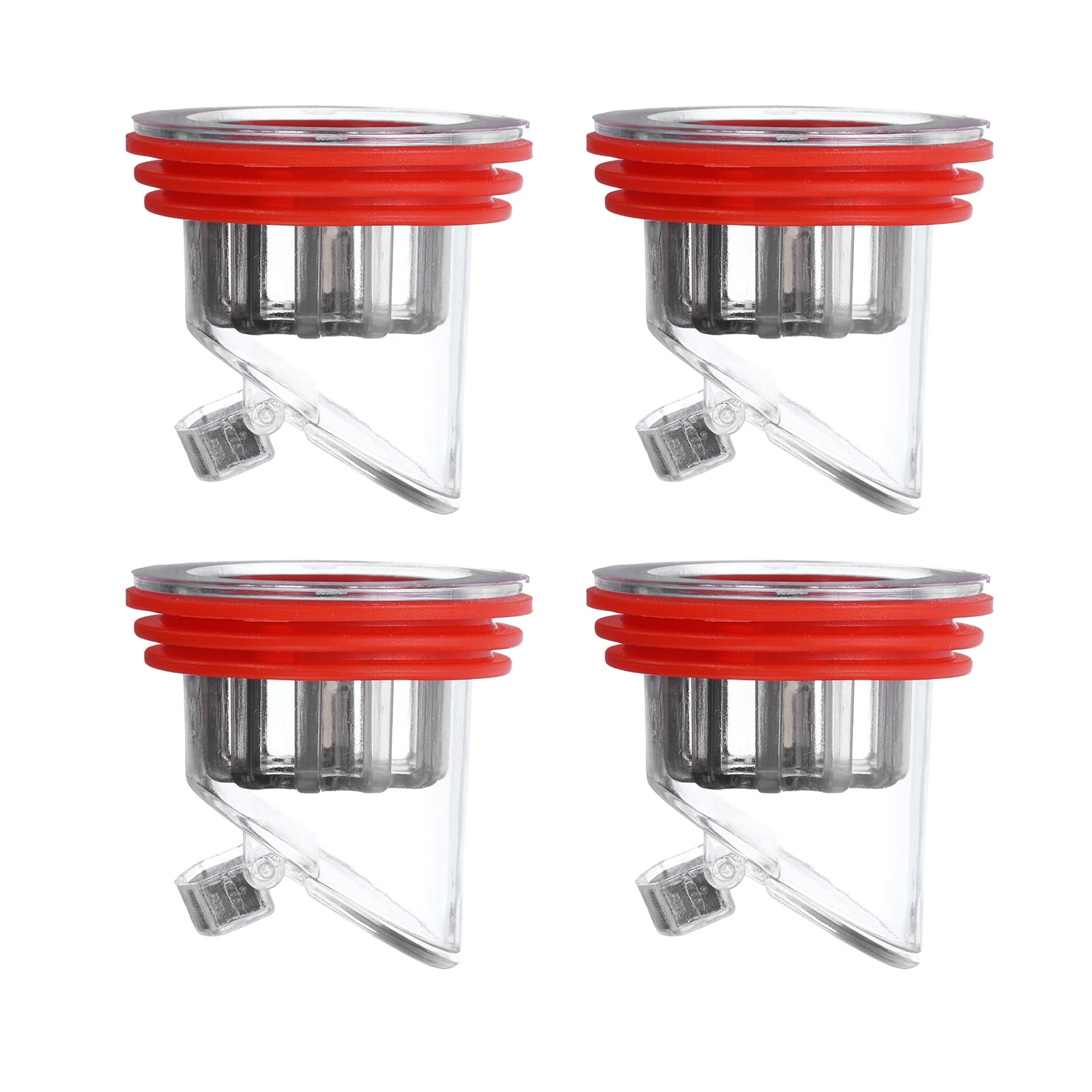 Odor Proof Floor Drain, Anti-Sewer Backflow One-Way Stopper (4P, Red 1. ...