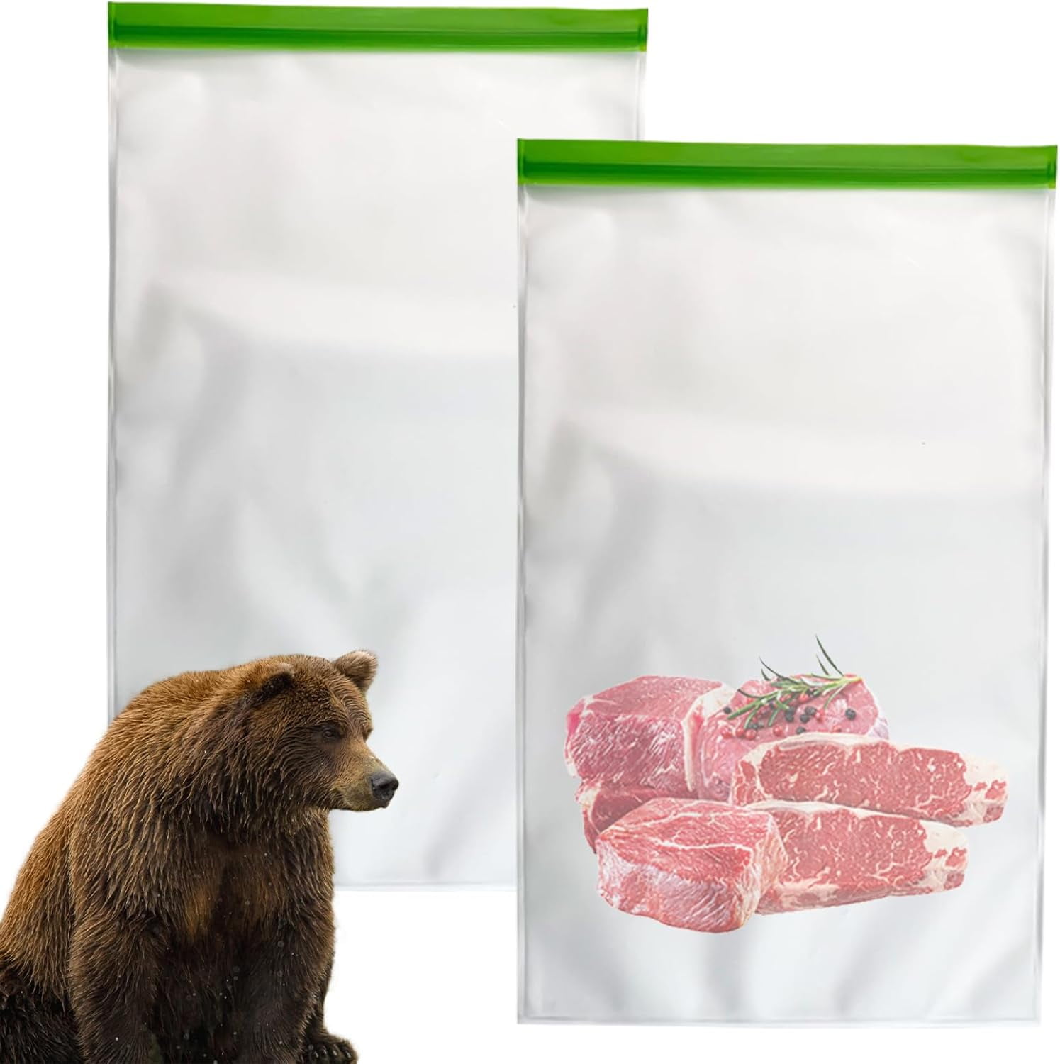 Odor Proof Food Storage Bear Bags Reusable Zipper Barrier Bags Airtight ...