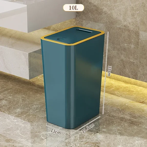 Odor Proof Trash Can with One-Touch Modern Design Durable Plastic ...