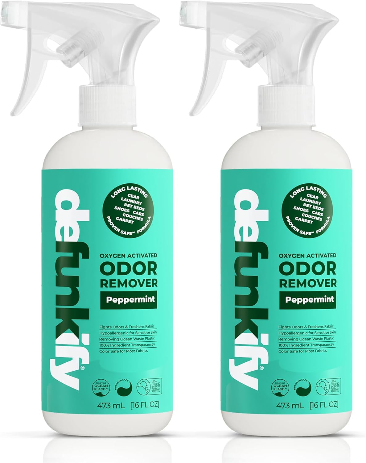 Odor Remover Spray, 32oz. 'Peppermint' Essential Oil Shoe Deodorizer ...