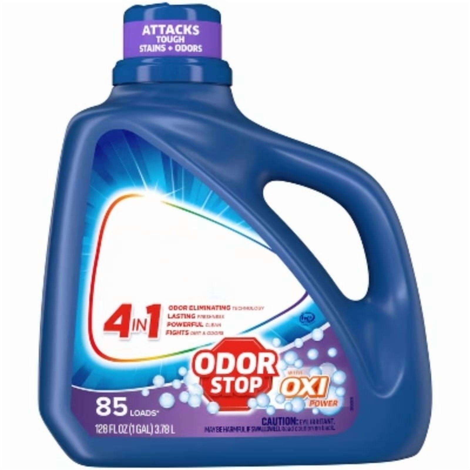 Odor Stop + Oxi Liquid Laundry Detergent - 128 fl oz - Walmart.com