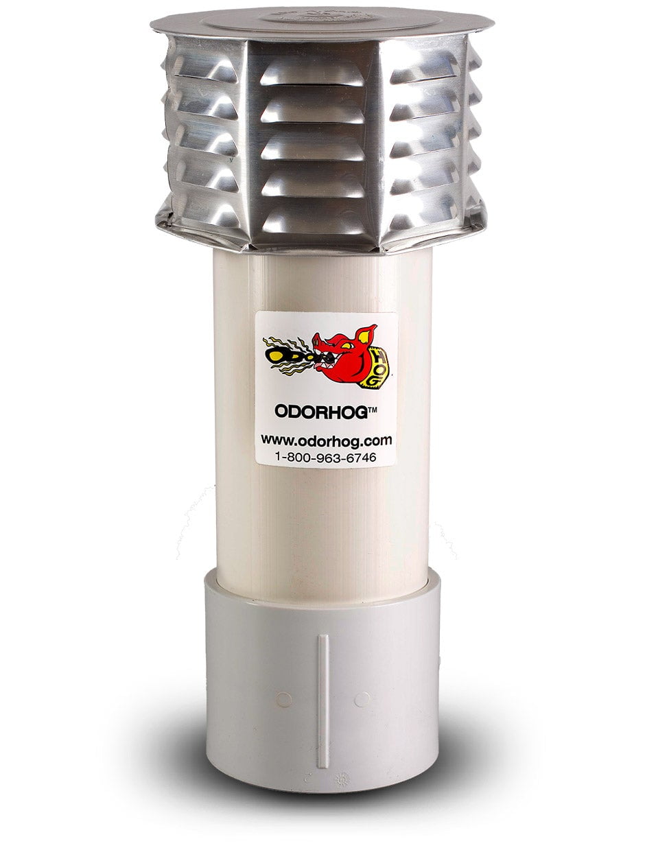 OdorHog Metal Cap Slip On Vent Stack Pipe Filter 4" PVC Removes Outdoor ...