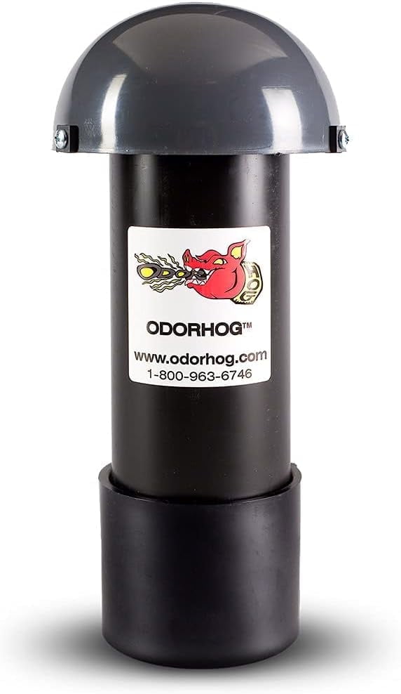 OdorHog Mushroom Cap Slip On Vent Stack Pipe Filter 3" Black ABS ...