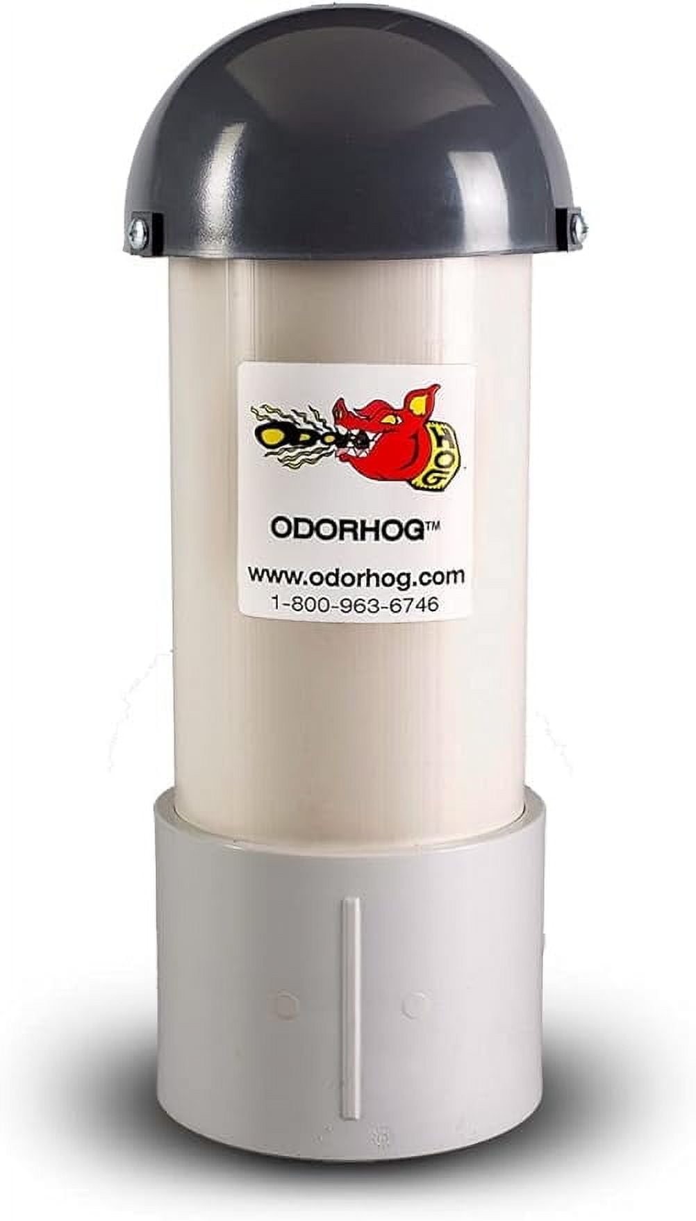 OdorHog Mushroom Cap Slip On Vent Stack Pipe Filter 4" PVC Removes ...