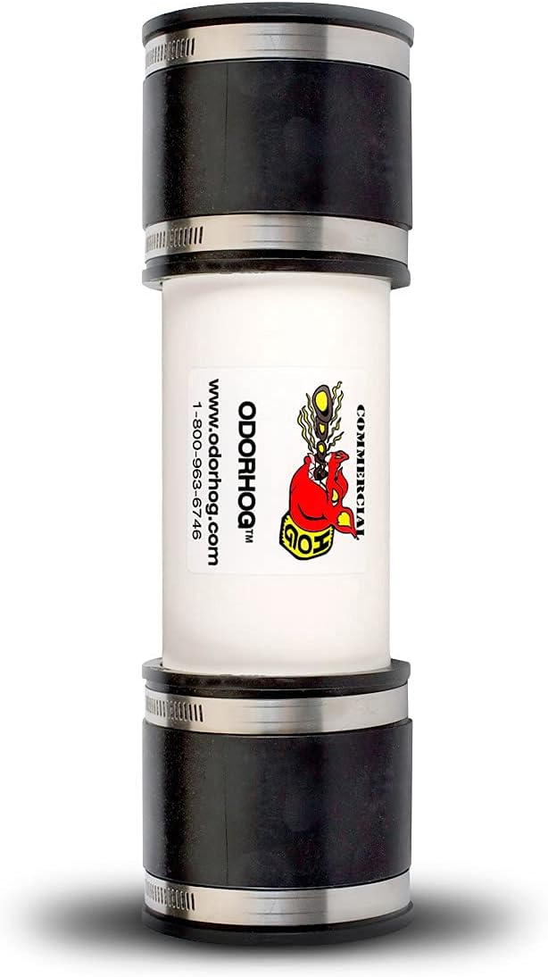 OdorHog Septic and Sewer Clamp-on Vent Stack Pipe Filter PVC Inline ...