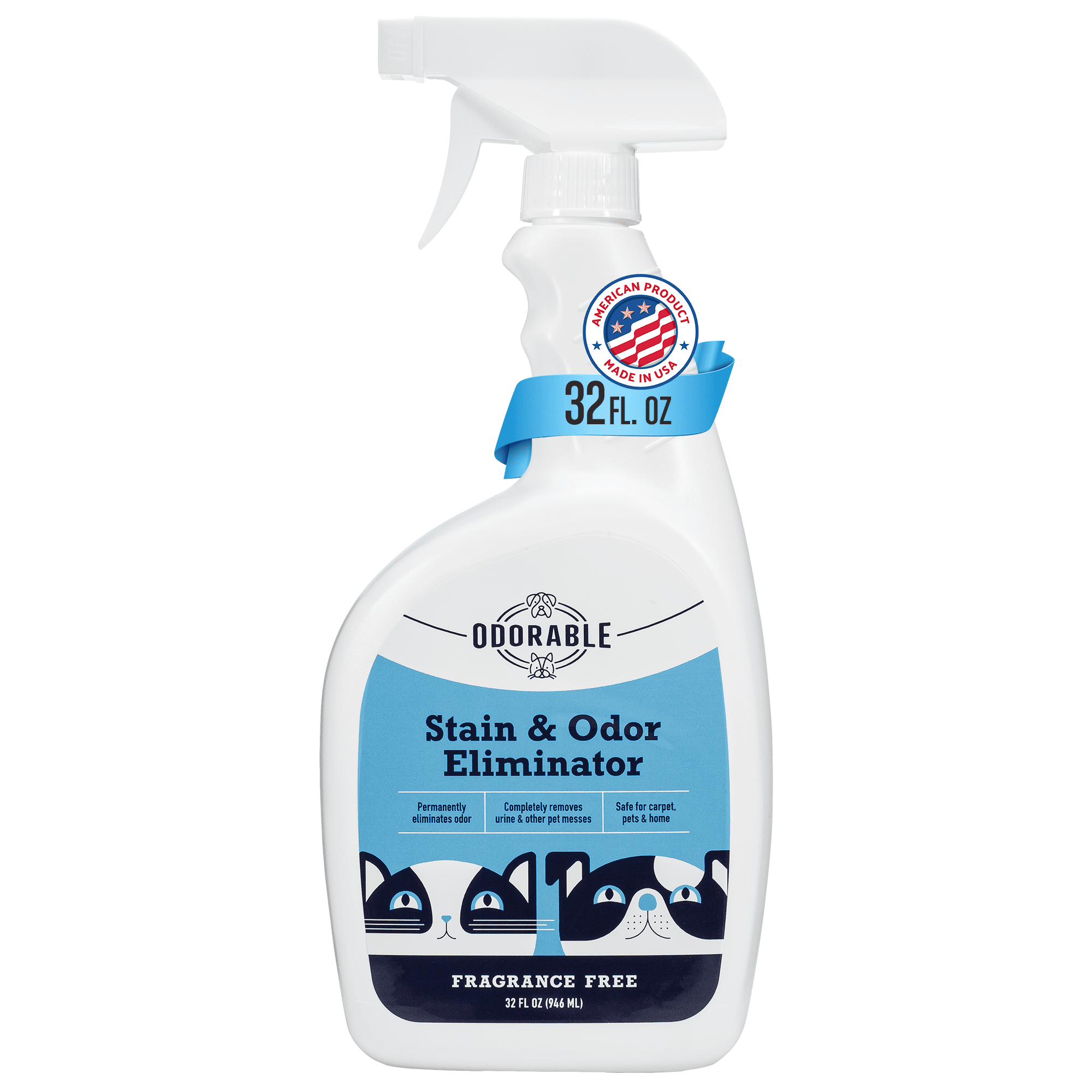 Odorable Stain & Odor Eliminator (32 oz) - Professional Cleaner for Pet ...
