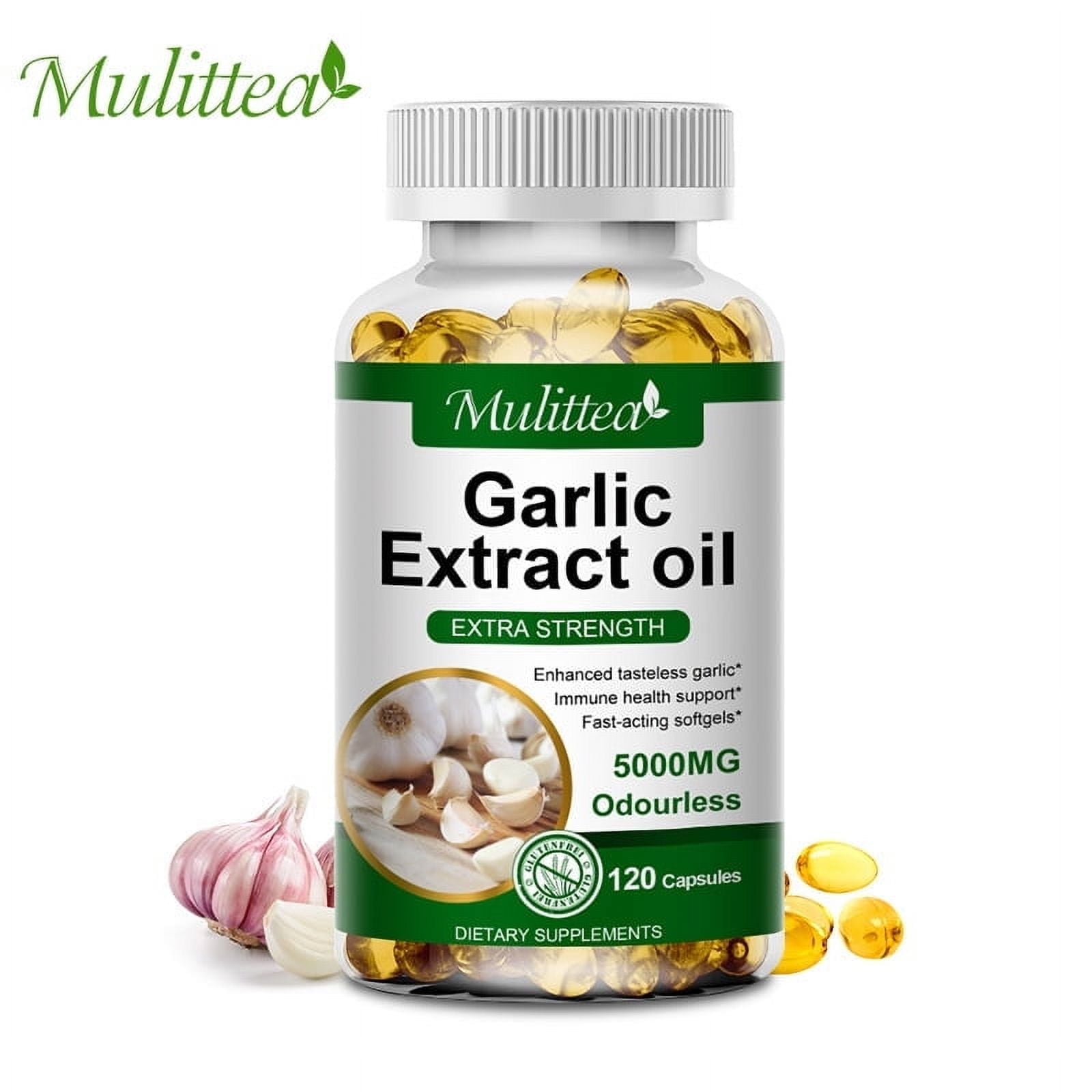 Odorless Garlic Softgels 10 mg - Traditional Herb Dietary Supplement ...
