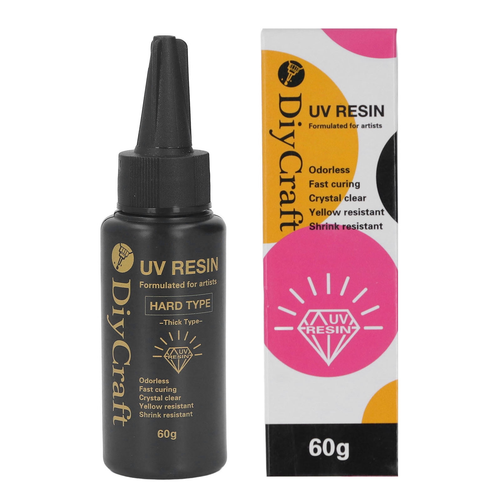 Odorless UV Resin, Transparent Clear Casting Resin, 60g Thick ...