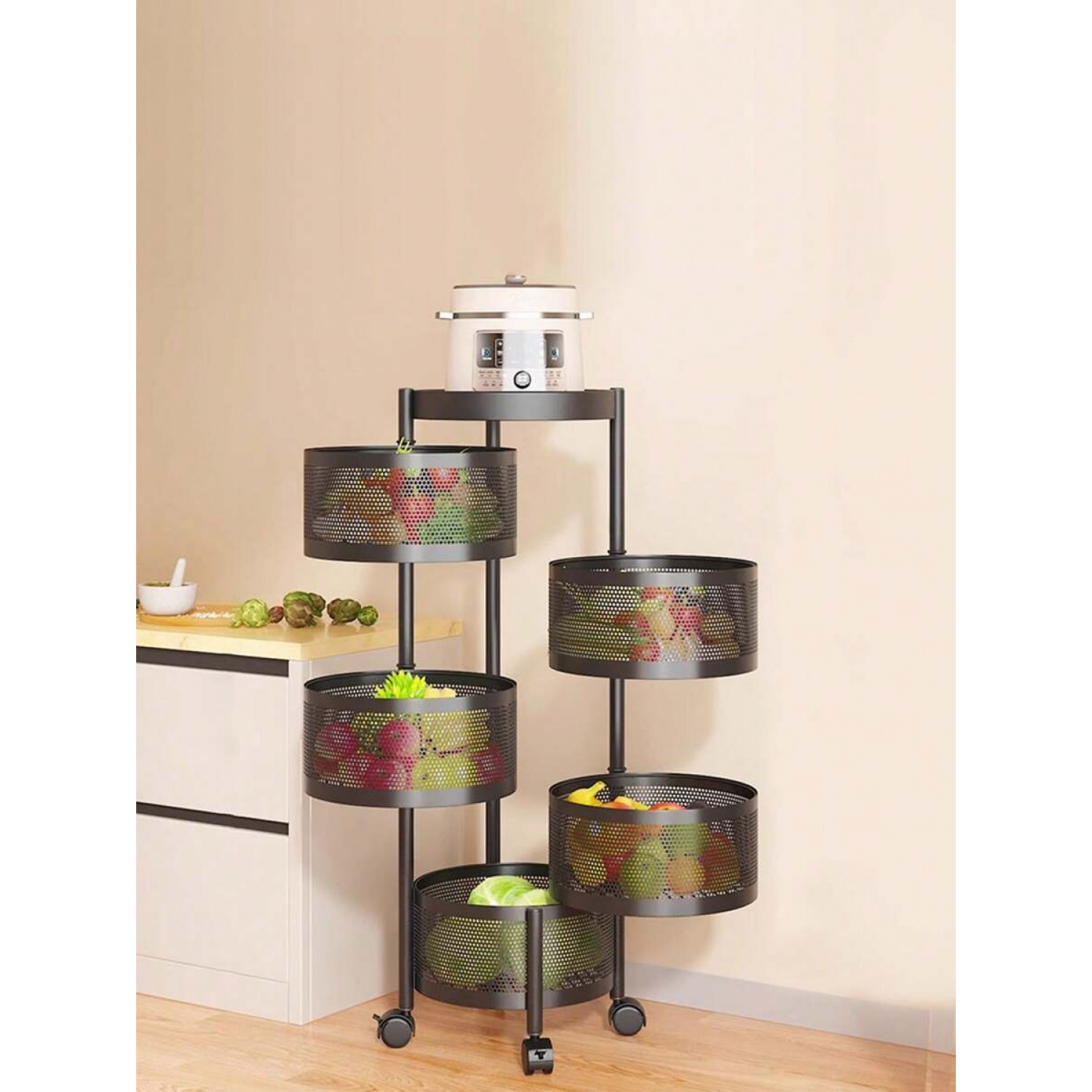 OdorsTT Metal Fruit And Vegetable Storage Basket Multi-Tier Vegetable ...