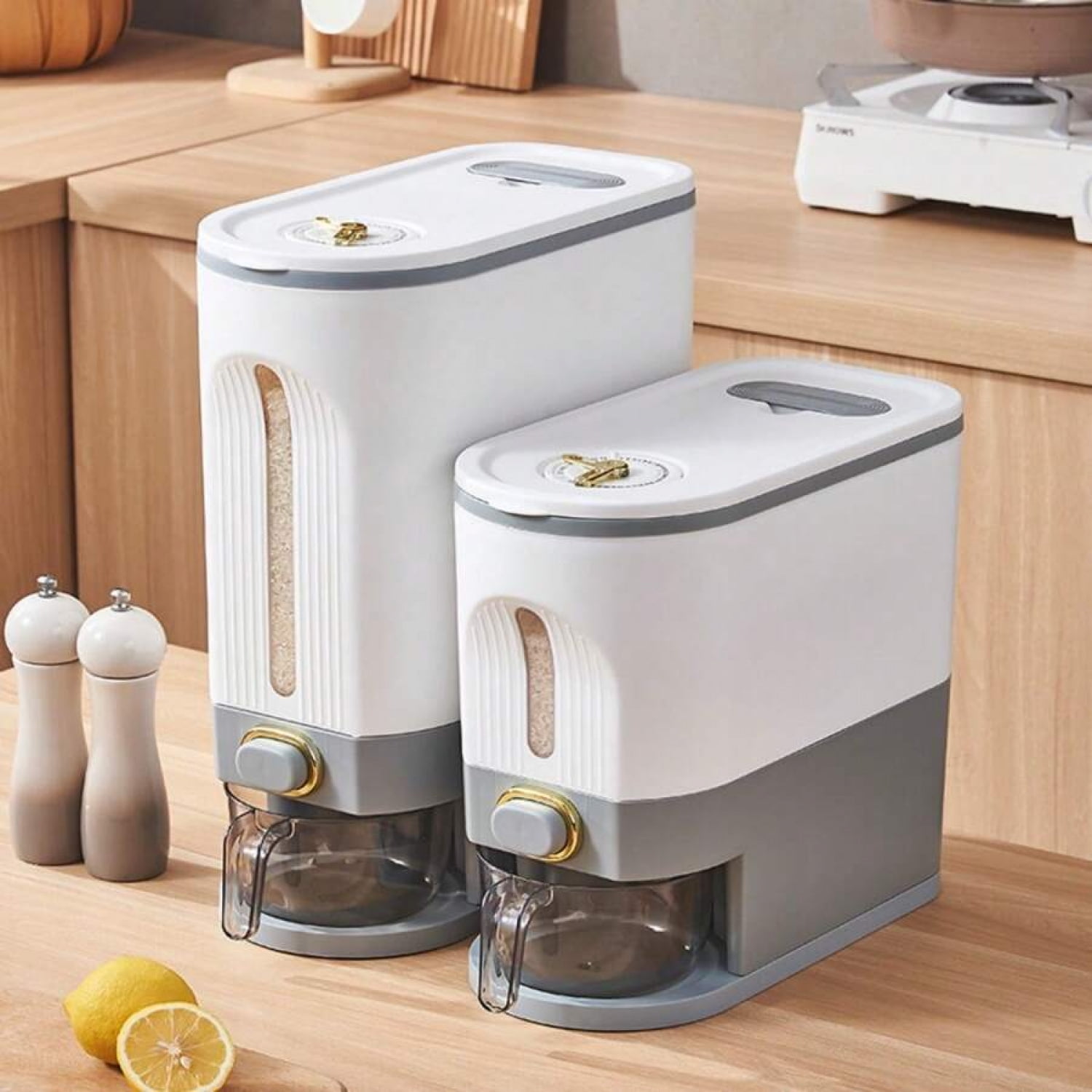 OdorsTTLarge Capacity Automatic Rice Dispenser Bucket, Rice Dispenser ...