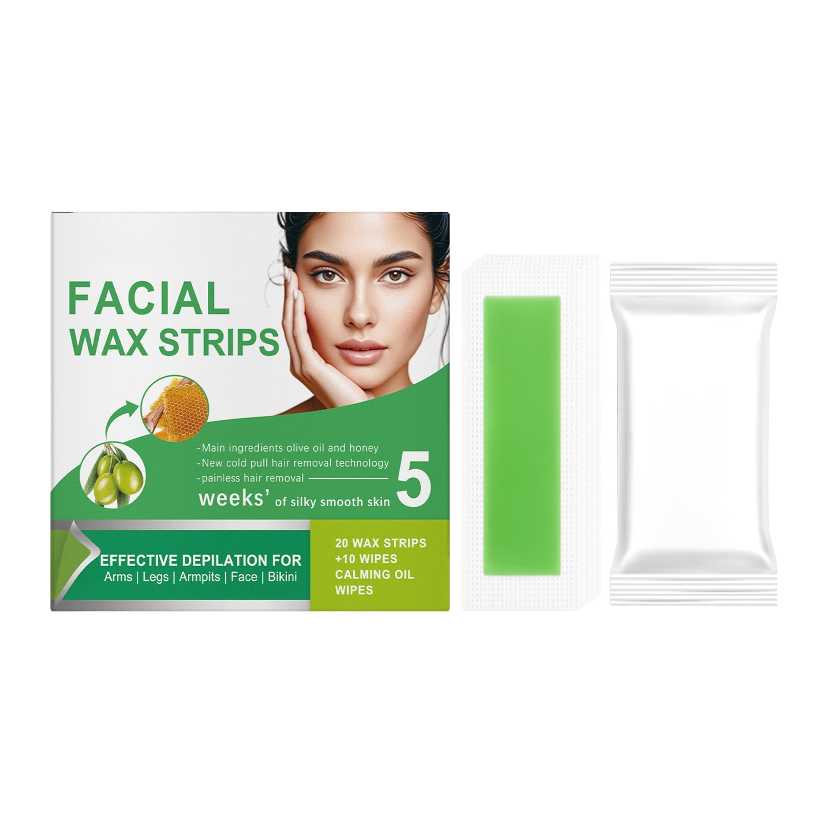 Odourless Brazilian Wax Strips: Two-Sided Design for Body, Face ...