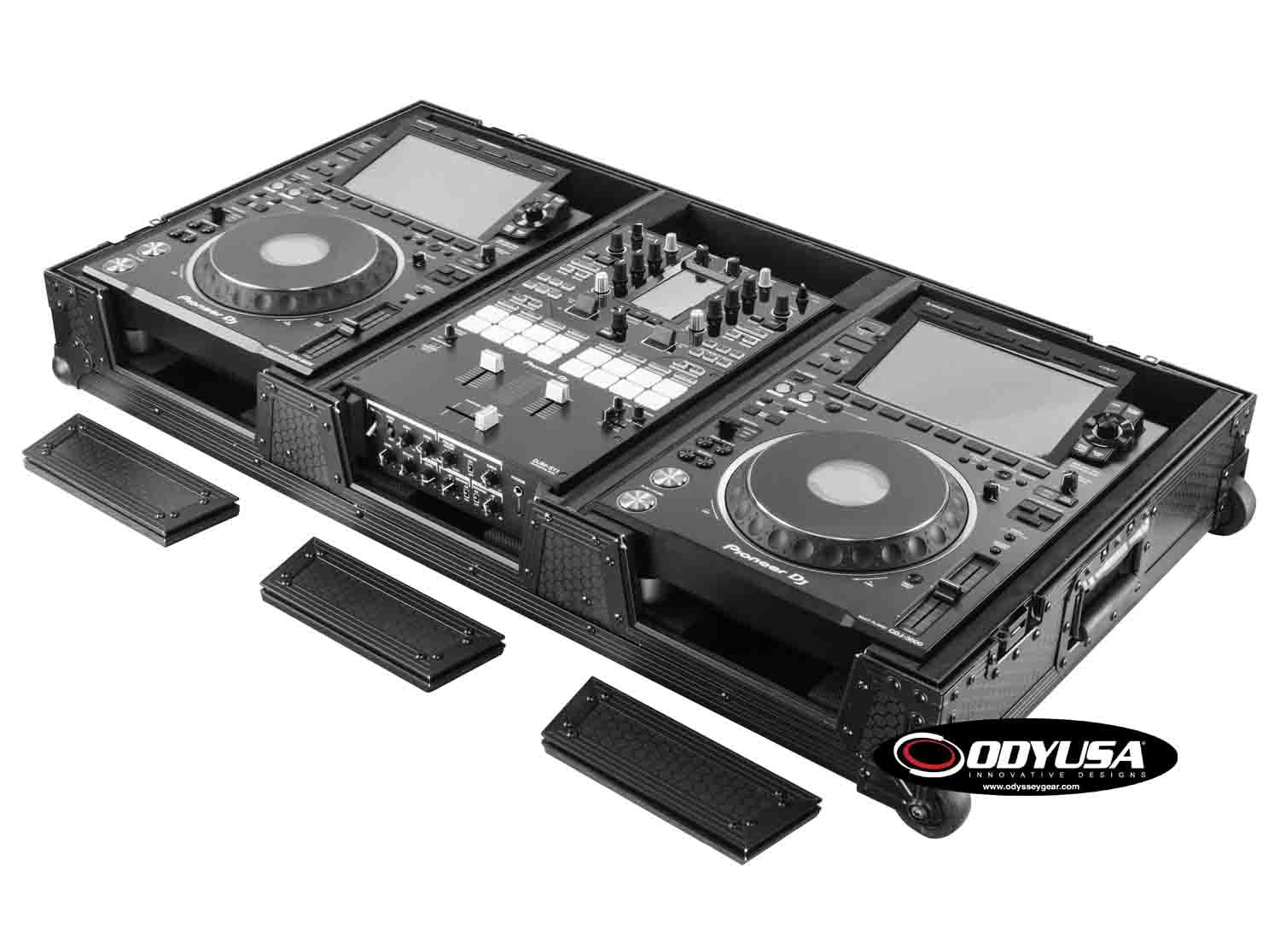Odyssey 810134 DJ Case for 10" DJ Mixers and Two Pioneer CDJ-3000 DJ ...