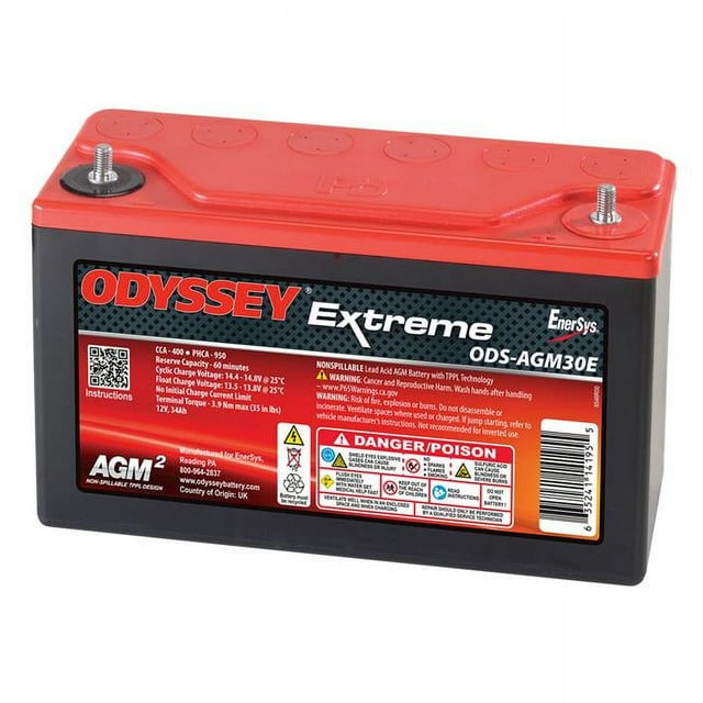 Odyssey Batteries PC950 Extreme Racing Battery 950 PHCA 450 CCA RC Min ...