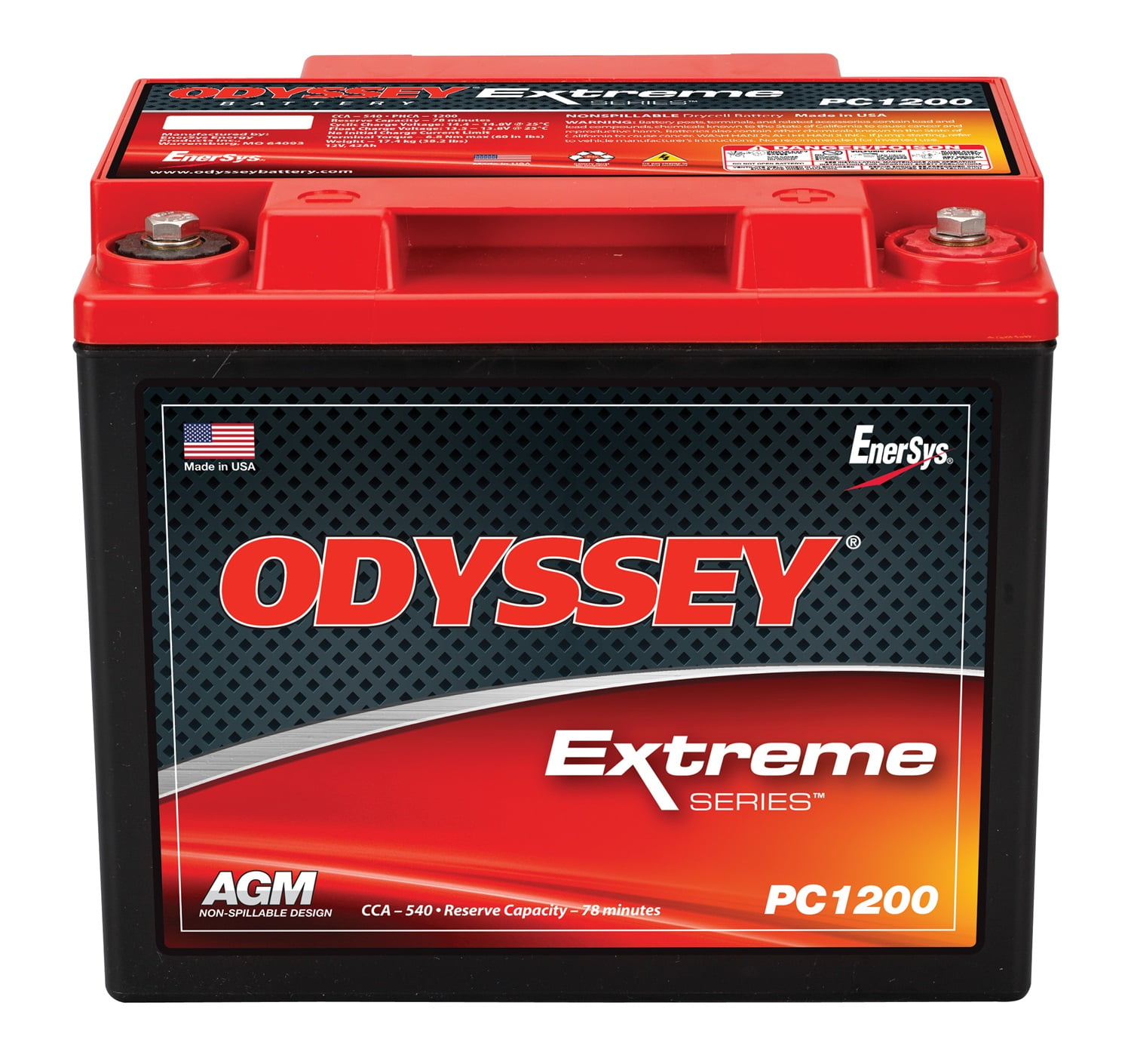 Odyssey Battery PC1200 Automotive Battery 1200 PHCA 550 CCA 725 MCA For ...