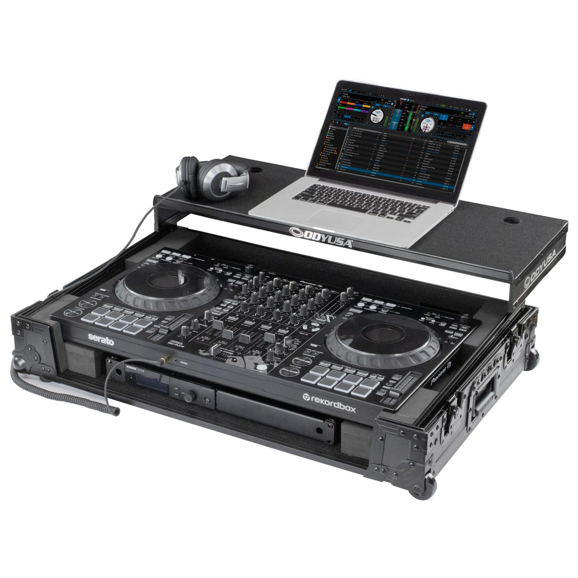 Odyssey Black Label DDJ-FLX10 1U Flight Case with Glide Style Laptop ...