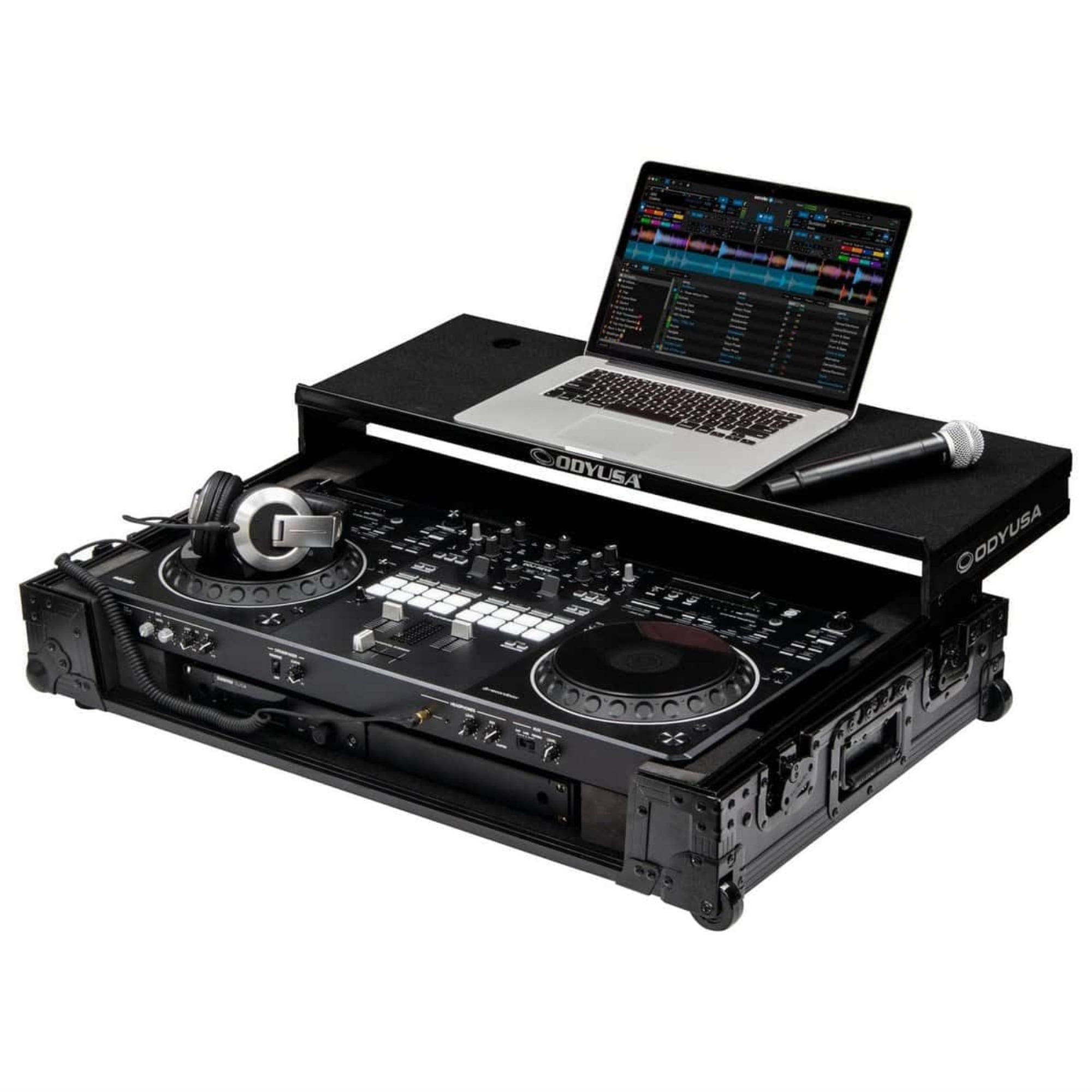 Odyssey Black Label DDJ-REV5 1U Flight Case with Glide Style Laptop ...