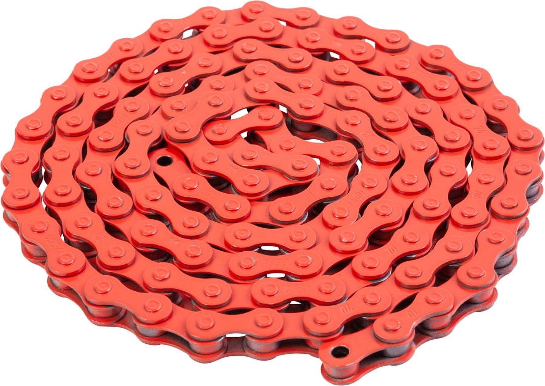 Odyssey Bluebird Chain Single Speed 1/2" x 1/8" 112 Links Red Steel ...