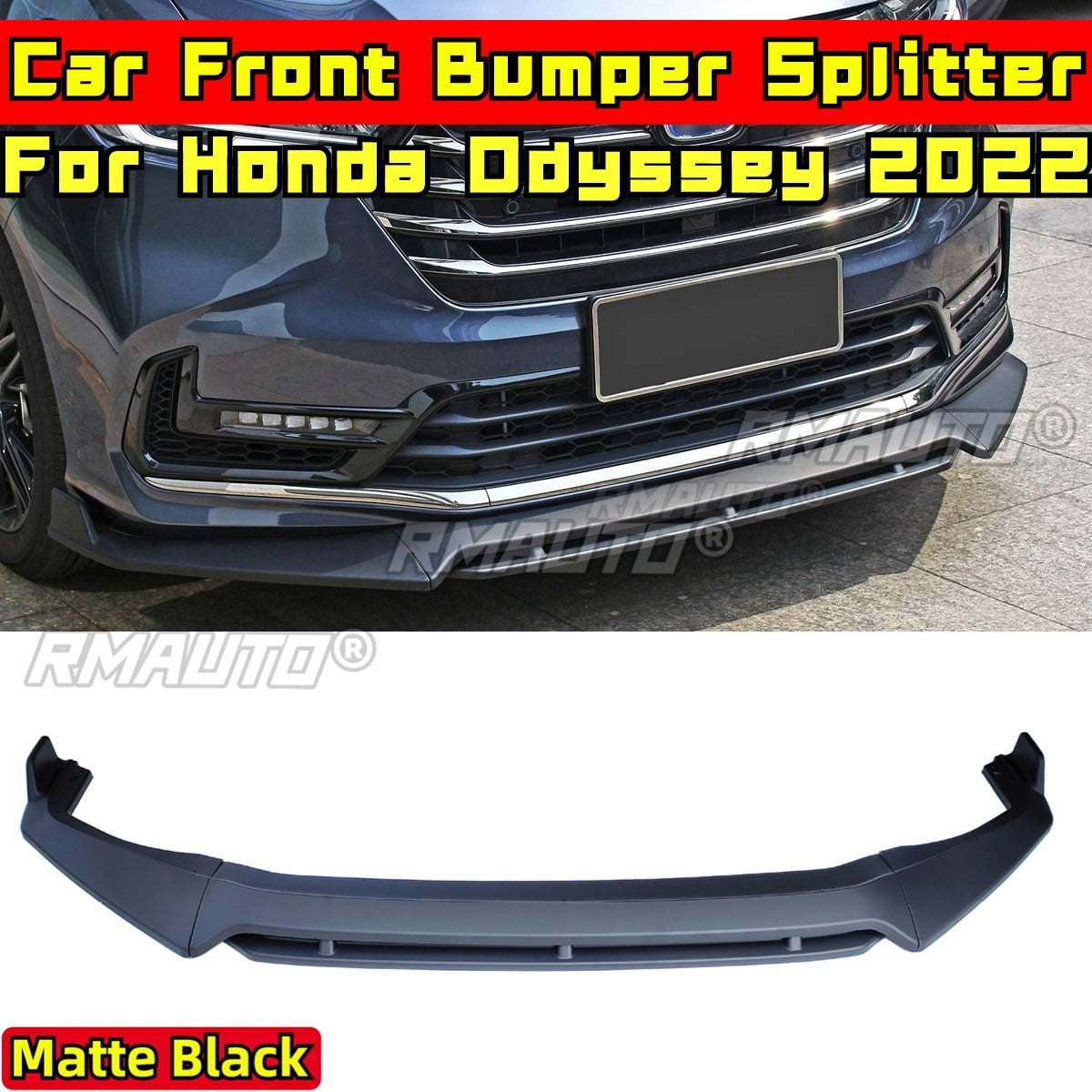 Odyssey Bumper Front Spoiler Carbon Fiber Look Sport Style Front Bumper ...