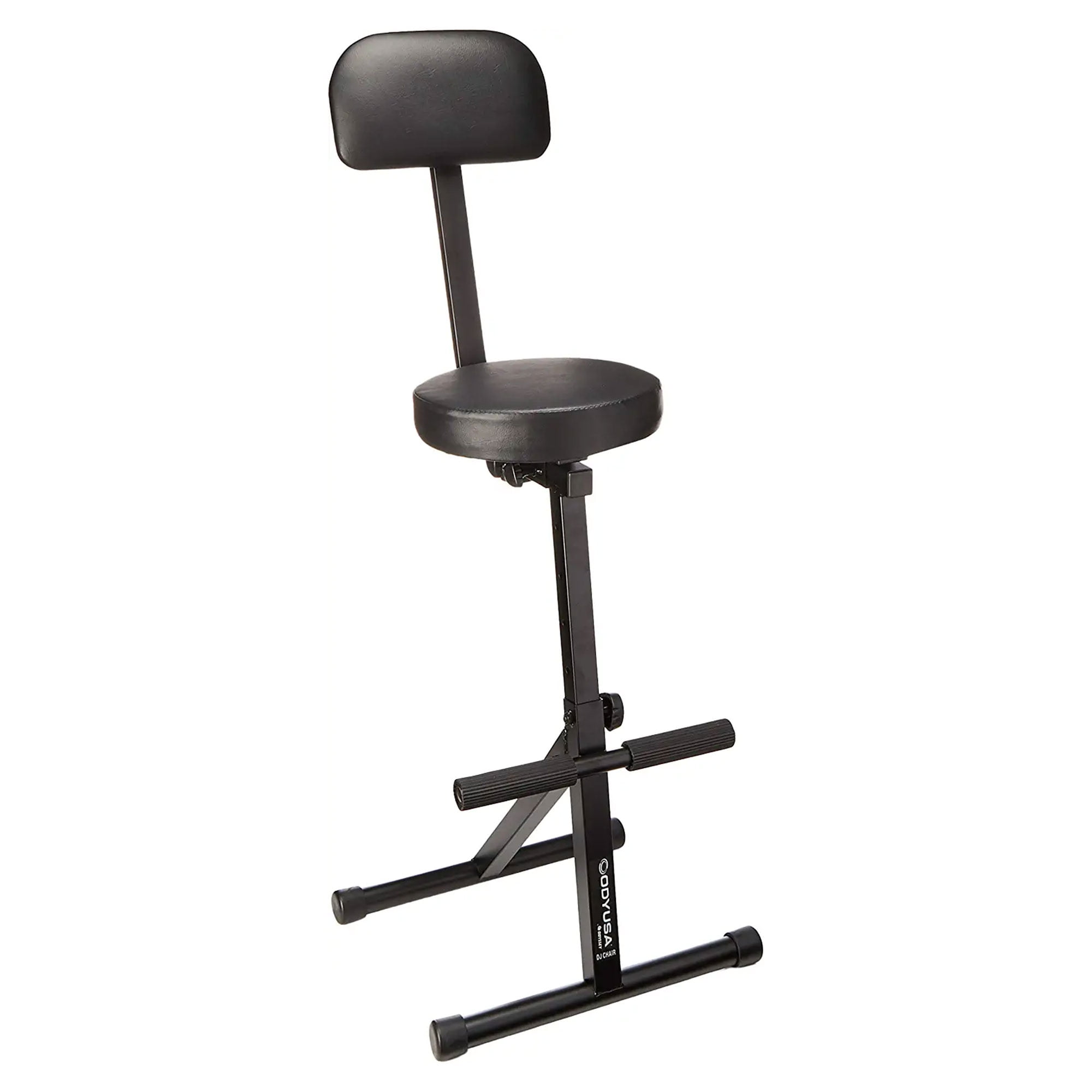 Odyssey DJ Performer Portable Chair Stool with Adjustable Height & Back ...
