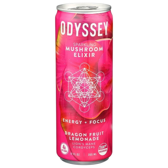 Odyssey Elixir: Energy Plus Focus Dragon Fruit Lemonade, 12 Fo, Pack of ...