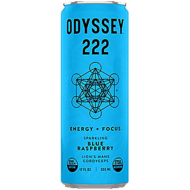 Odyssey Elixir Energy and Focus Sparkling Mushroom Drink, 222mg Blue ...