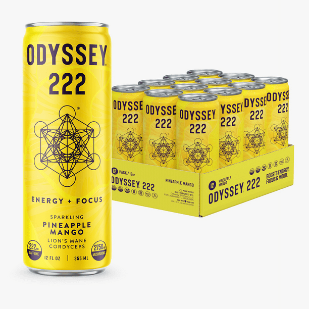 Odyssey Elixir Energy And Focus Sparkling Mushroom Drink 222mg