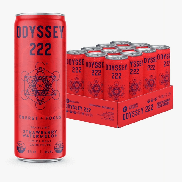 Odyssey Elixir Energy And Focus Sparkling Mushroom Drink 222mg