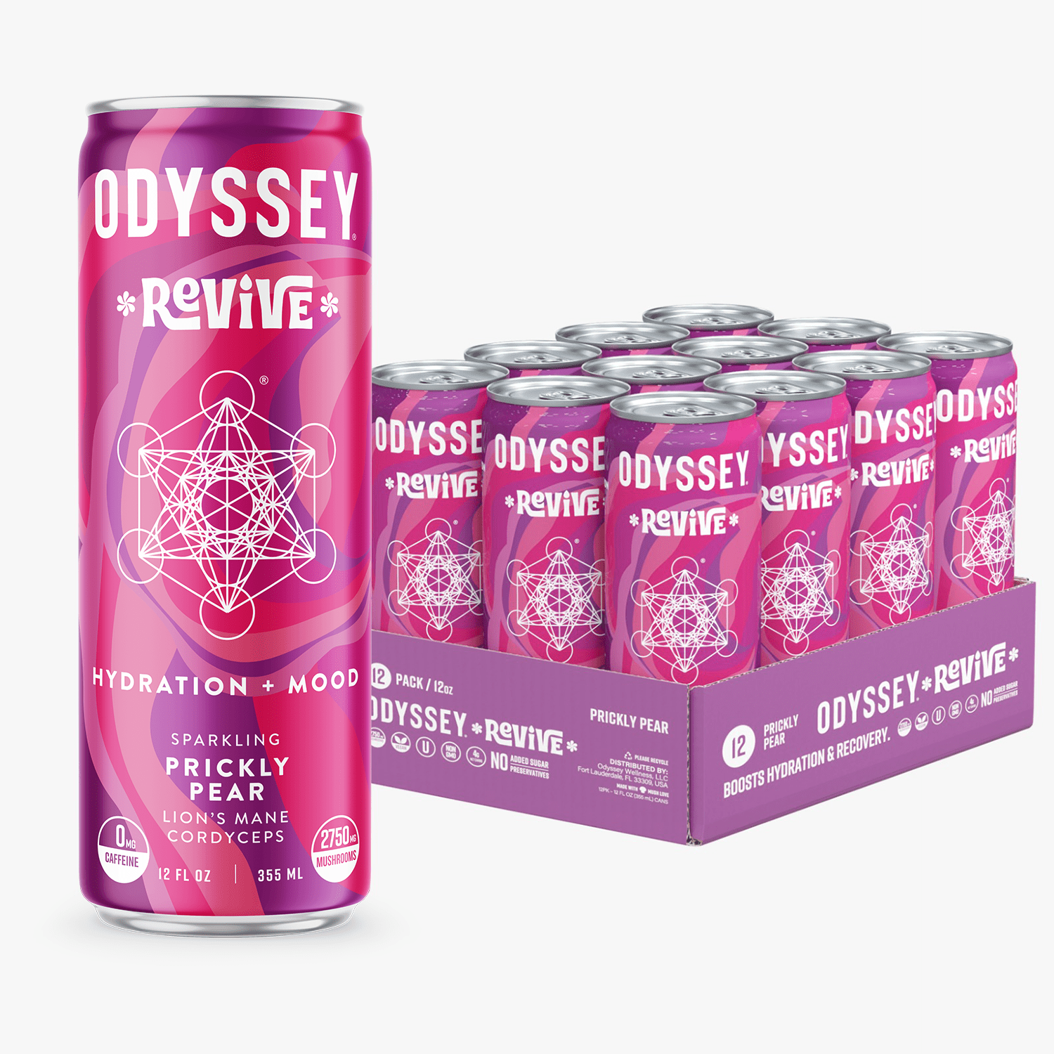 Odyssey Elixir Hydration and Focus Sparkling Mushroom Drink, Revive ...