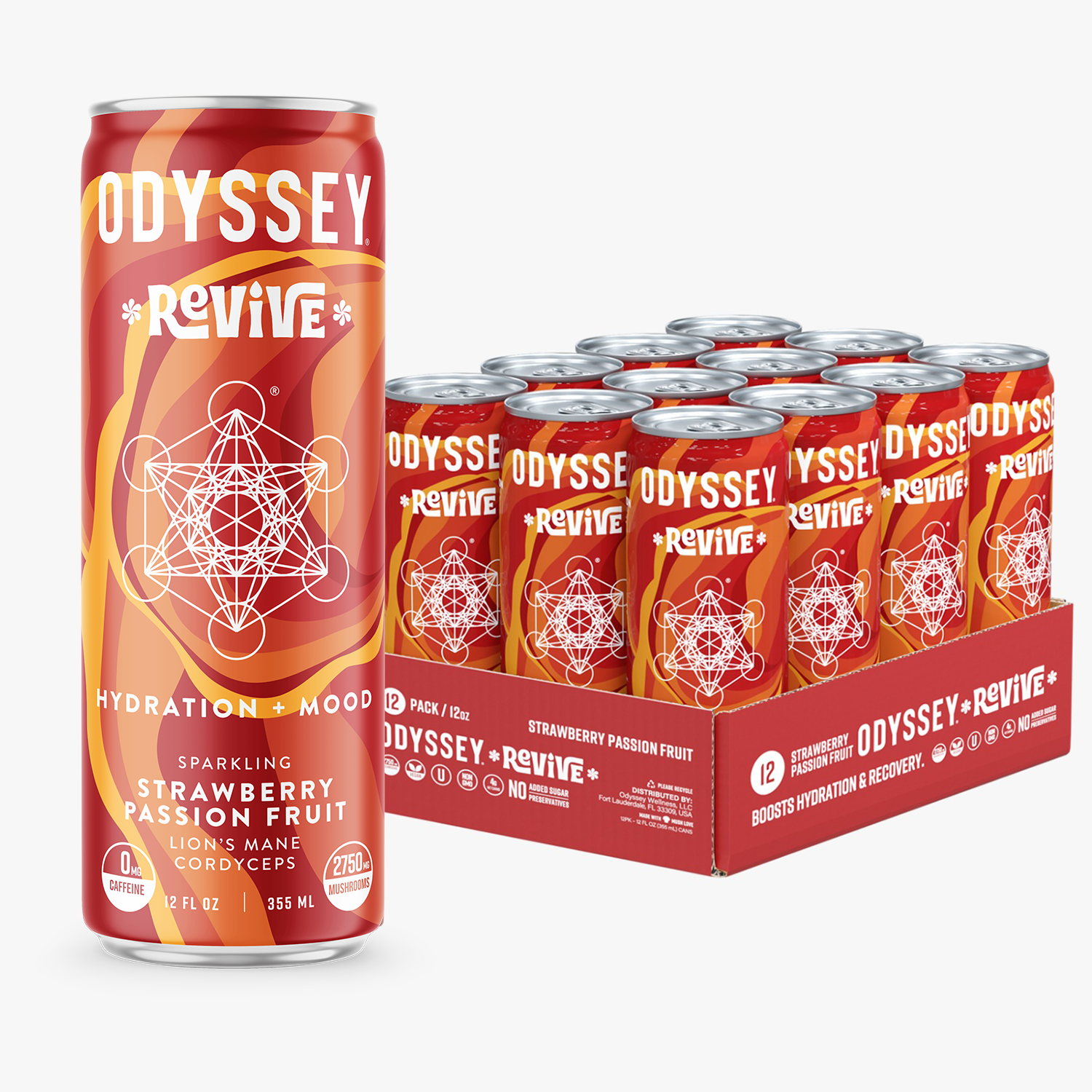 Odyssey Elixir Hydration and Focus Sparkling Mushroom Drink, Revive ...