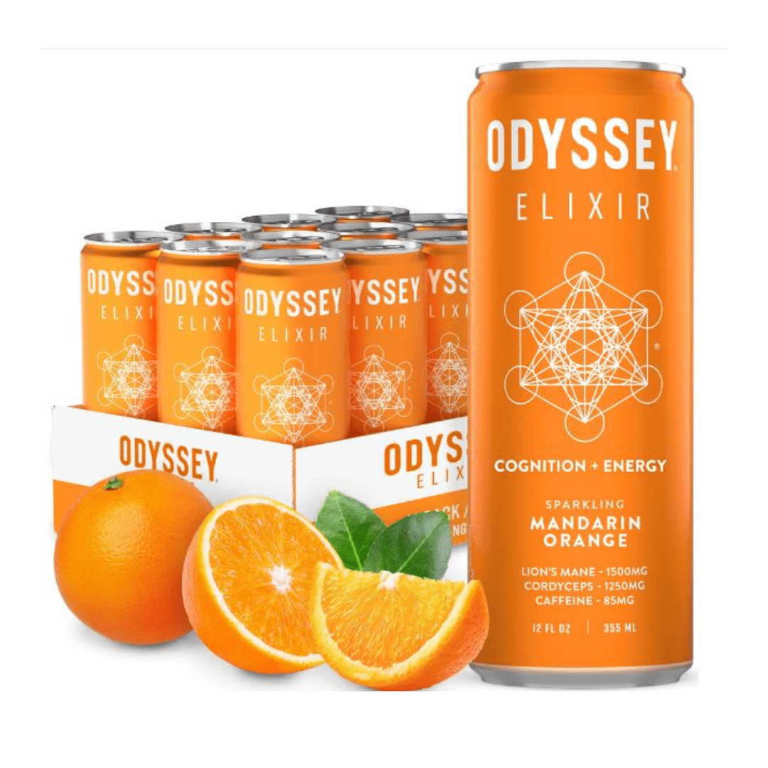 Odyssey Elixir & Sparkling Energy Drink - 85mg Caffeine (Mandarin ...