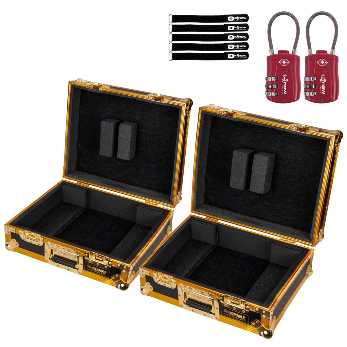 Odyssey FZ1200GOLD Limited Edition Turntable Flight Cases in Gold with ...