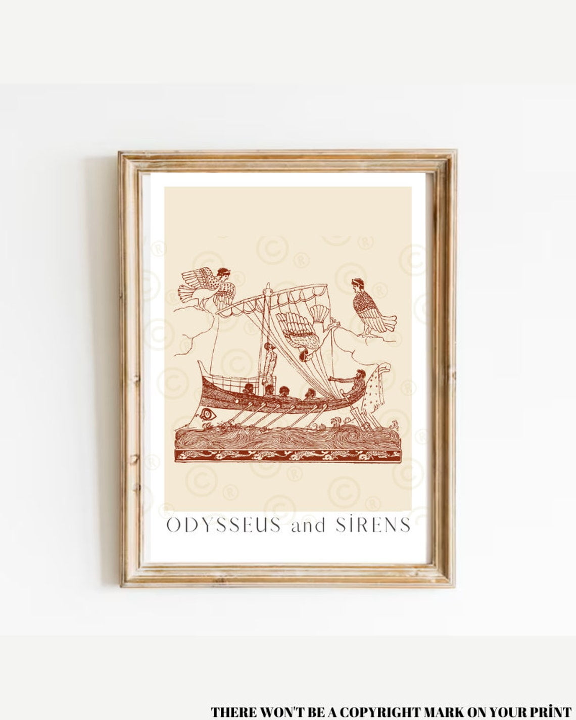 The Odyssey By Homer Poster, The Odyssey Art, Classic Literature Wall ...