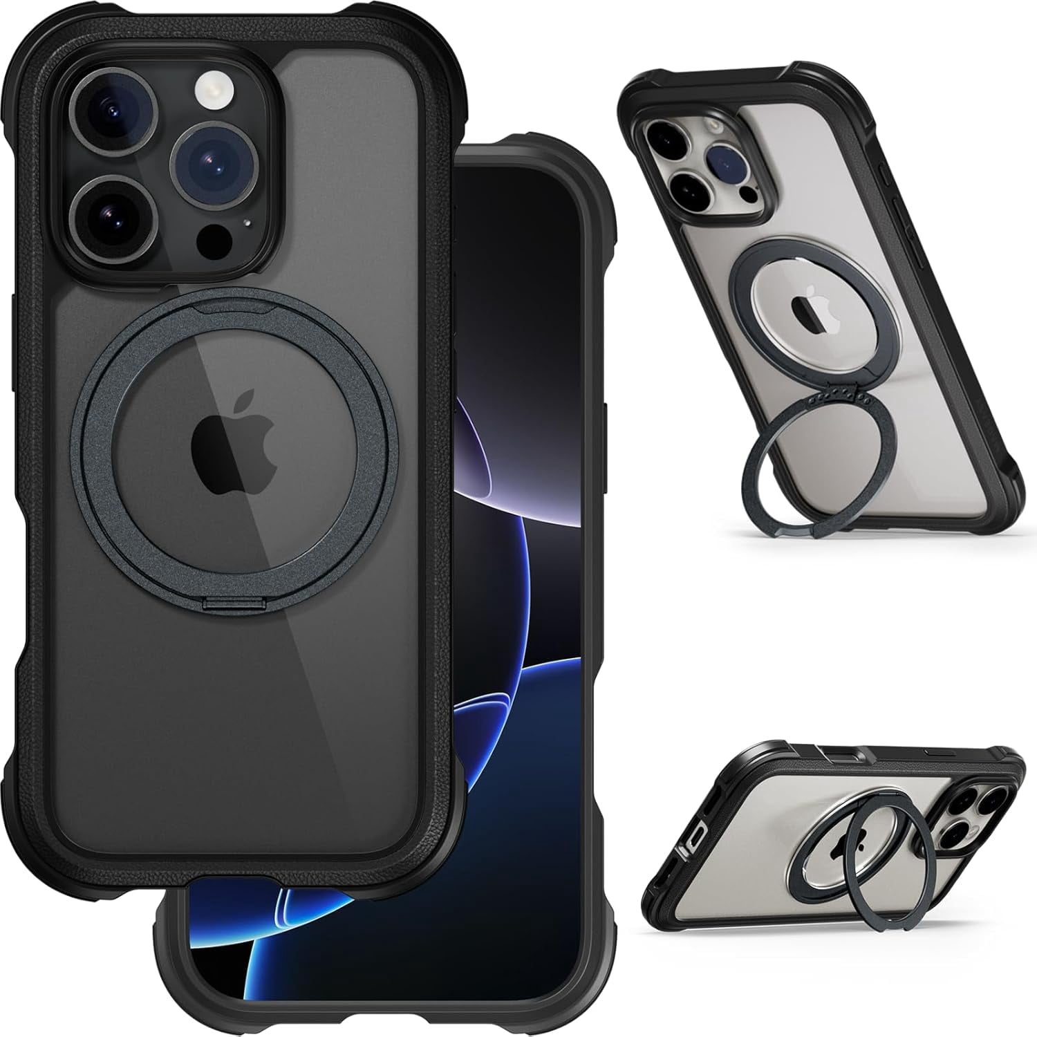 Odyssey Stand M (Leather Black) - Designed for IPhone 16 Pro Case with ...