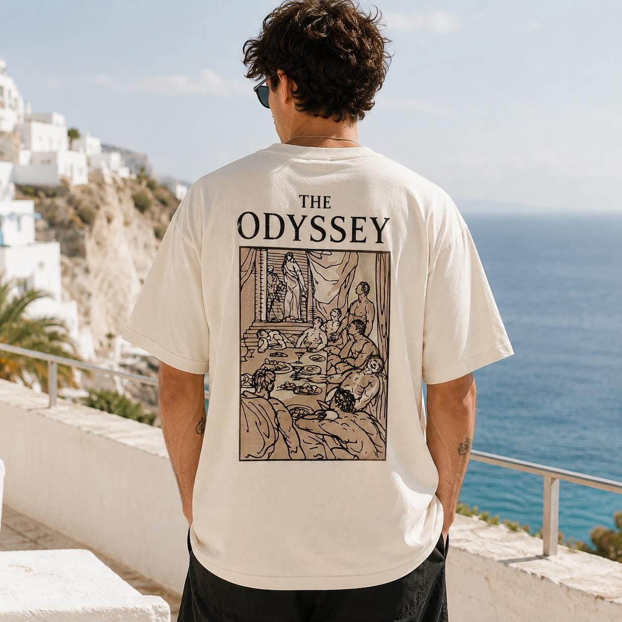 Odyssey Vintage Greek Mythology Graphic Tee, Homer Inspired Art Shirt ...