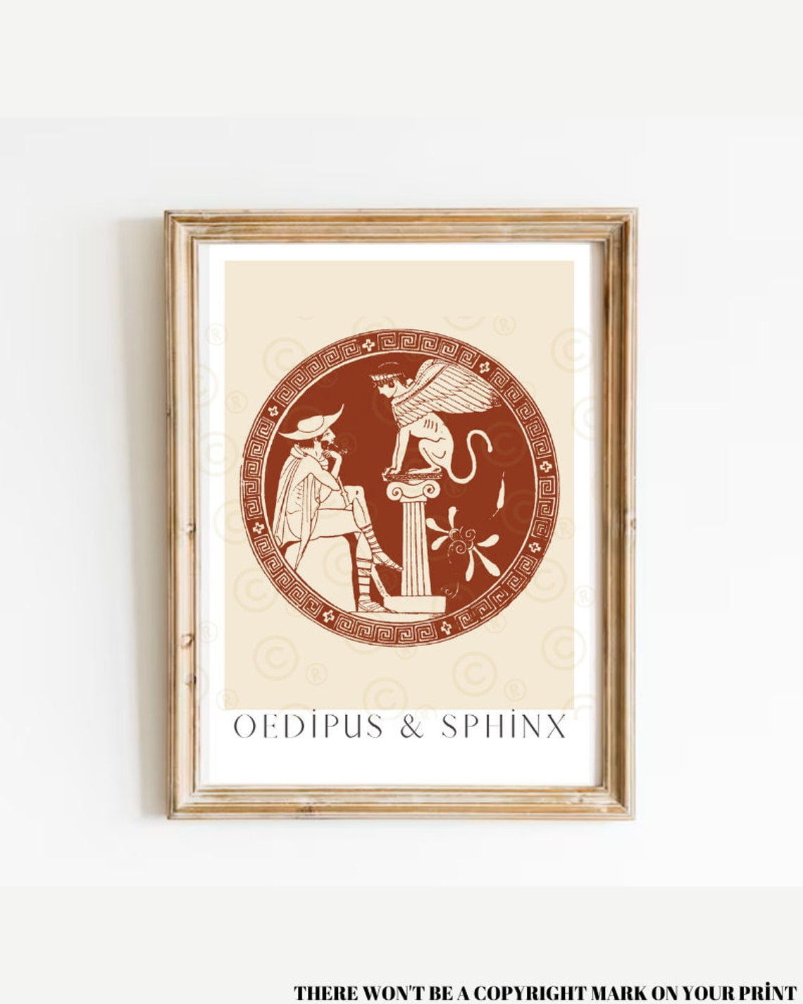 Oedipus And Sphinx, Classic Literature Wall Art, Greek Myth Poster ...