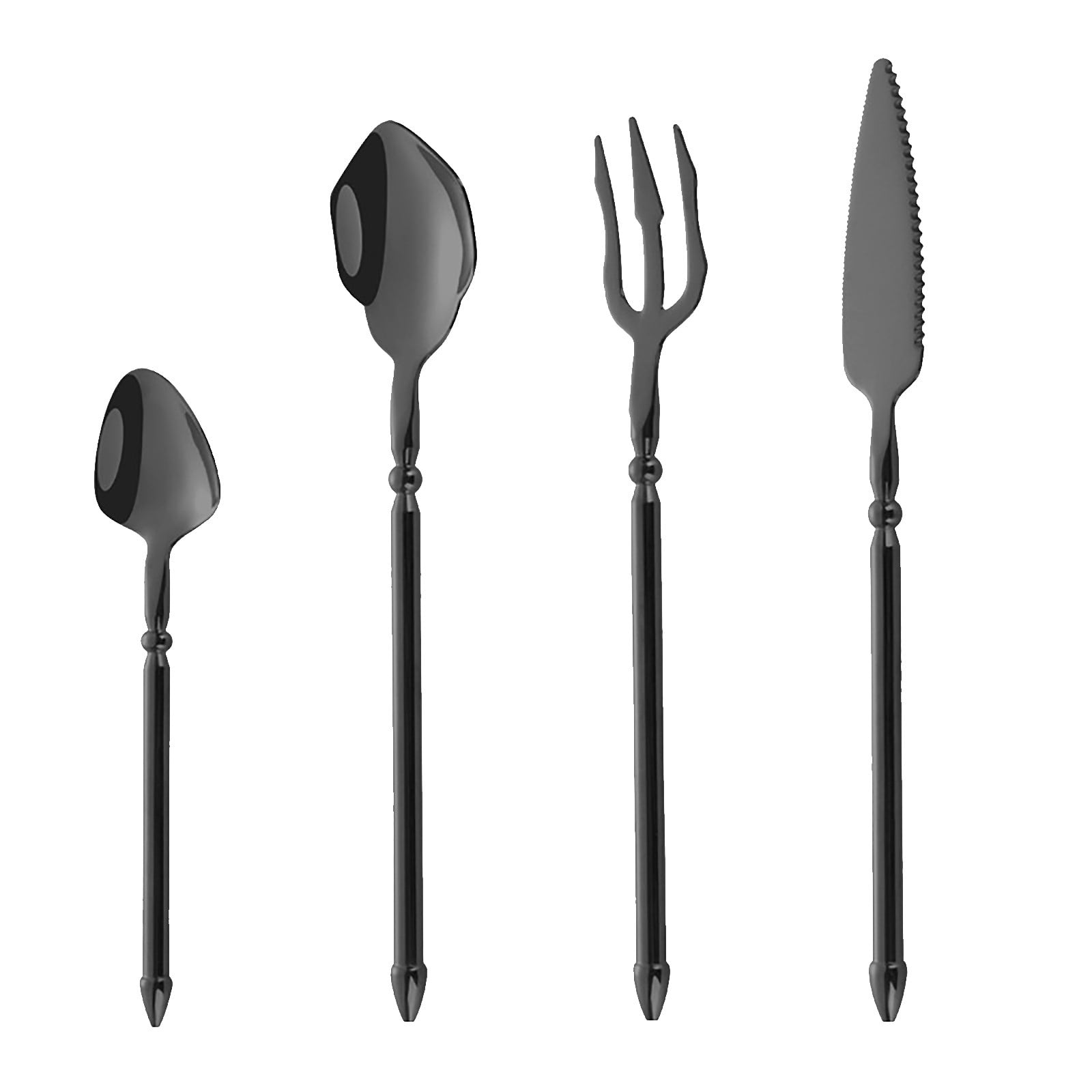 Oefntac 4-piece Set Handle Stainless Steel Tableware Dessert Salad ...