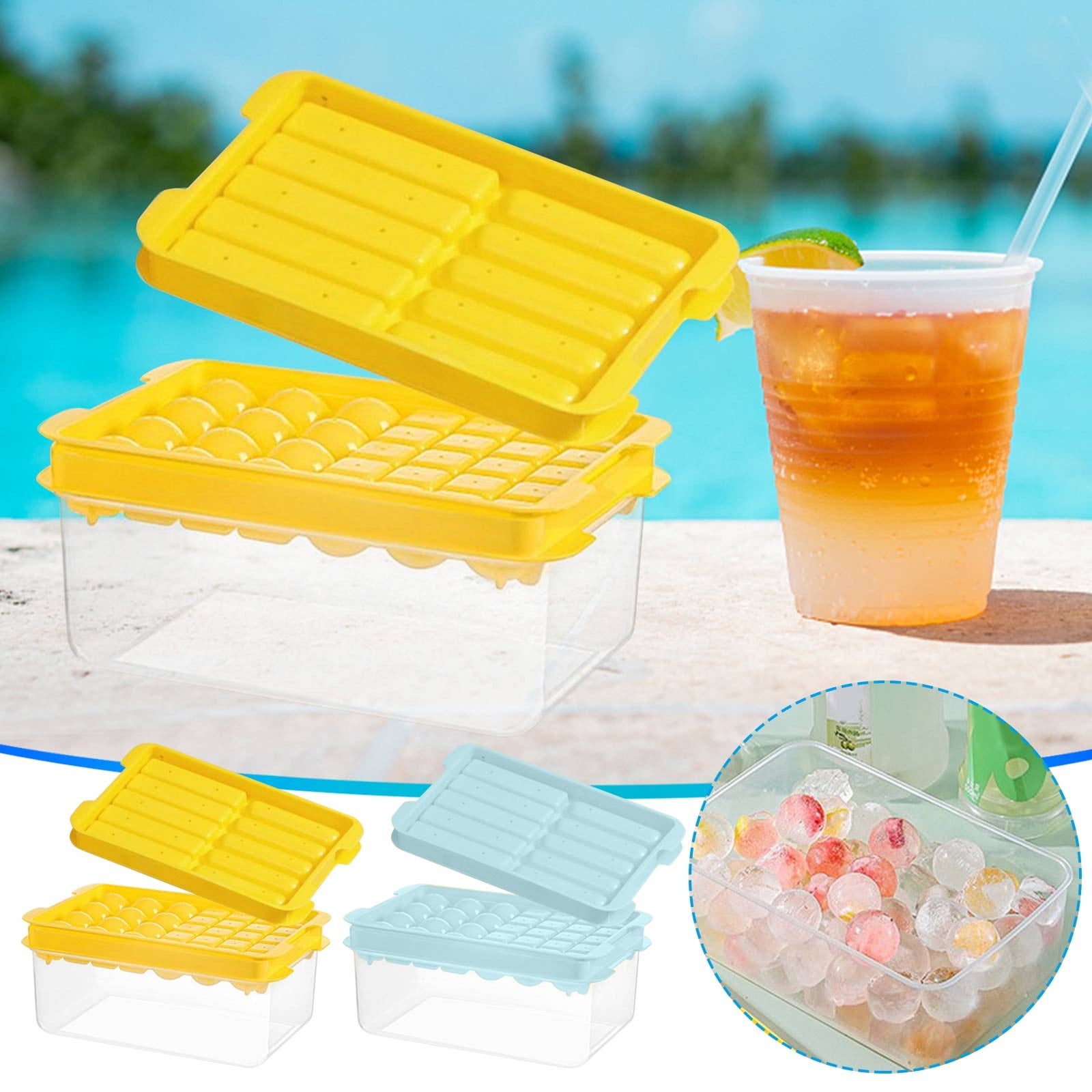 Oefntac up to 40% off Gifts Ice Tray with Lid Double Layer Ice ...