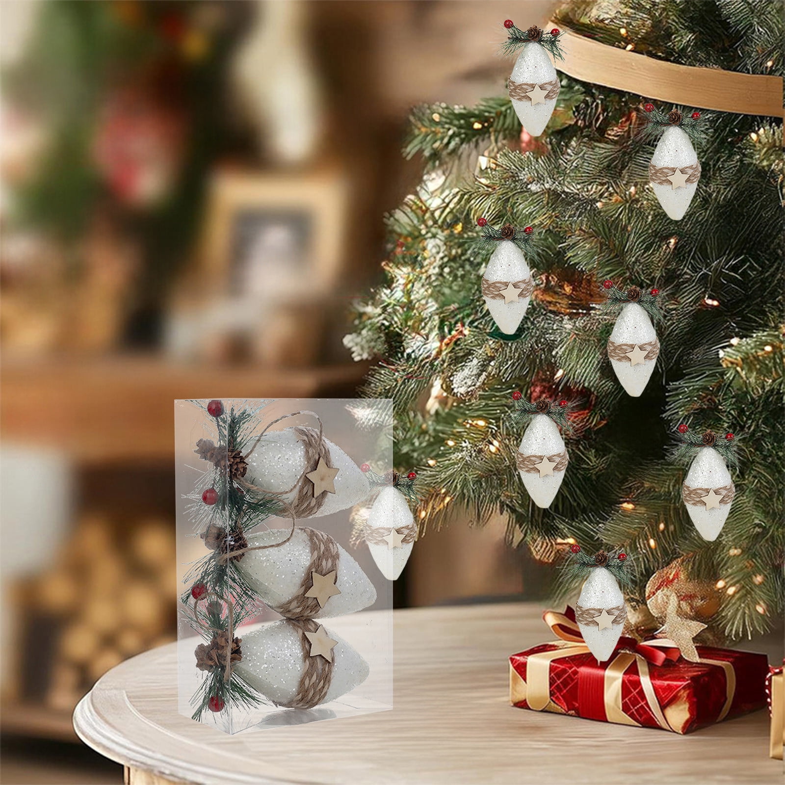 Oefntac Christmas Decorations Indoor Foam Christmas Ball Pinecones Set ...
