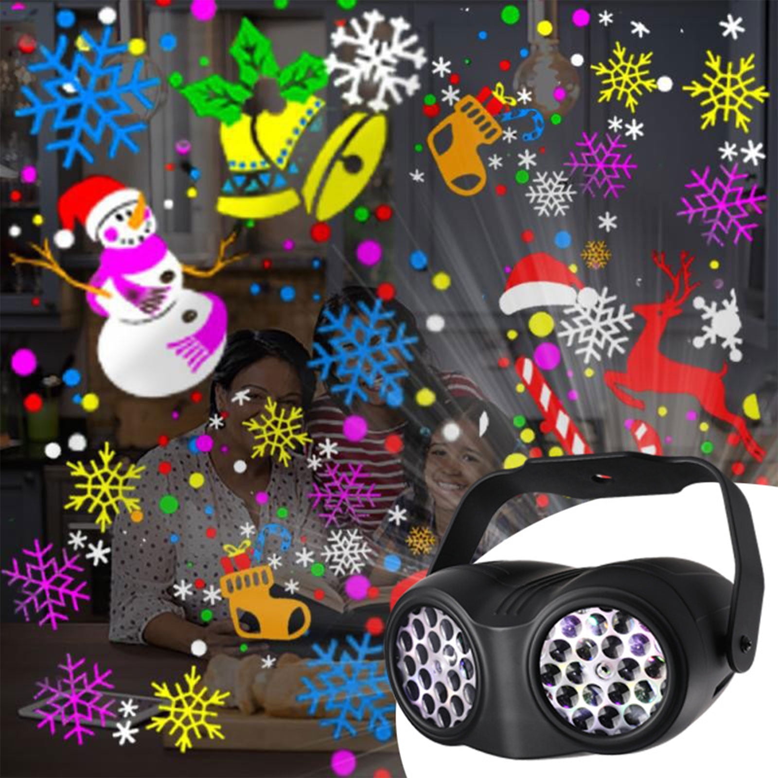 Oefntac Christmas Decorations LED Binocular Snowflake Projection Lamp ...