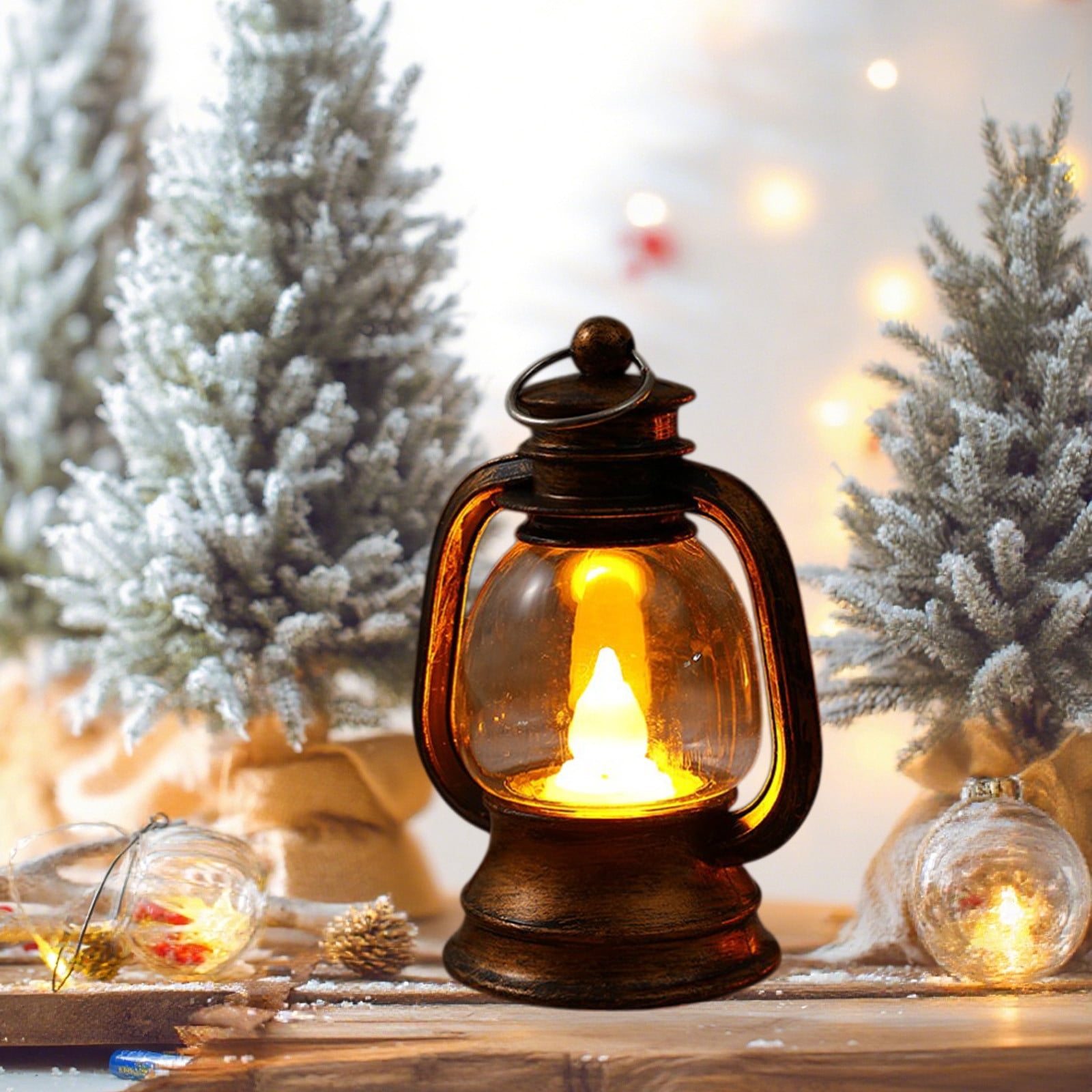 Oefntac Christmas Lights Mini Led Candle Lantern Table Centerpiece ...