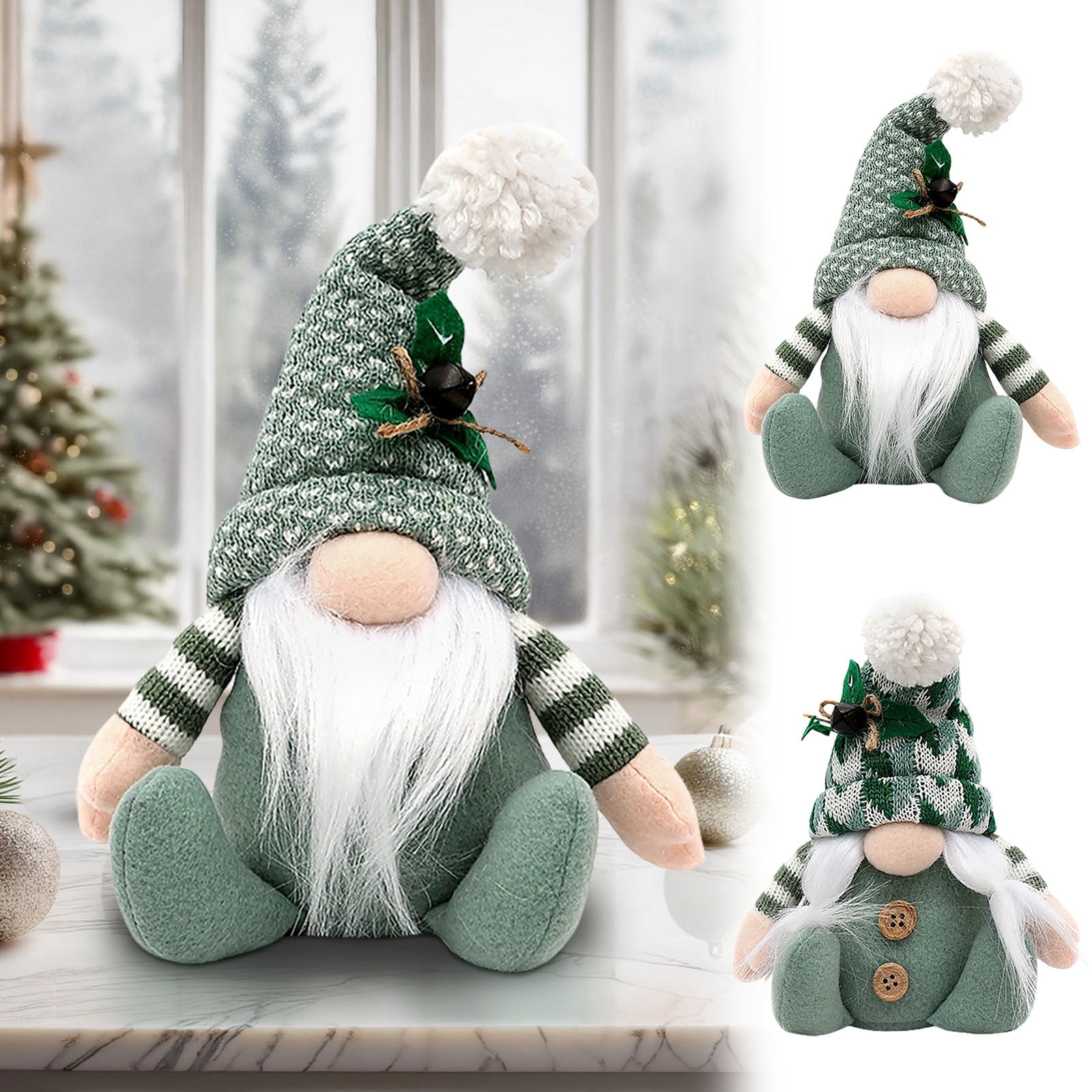 Oefntac Christmas Ornaments Rudolph Gnome Glowing Ornament,LED Nose ...