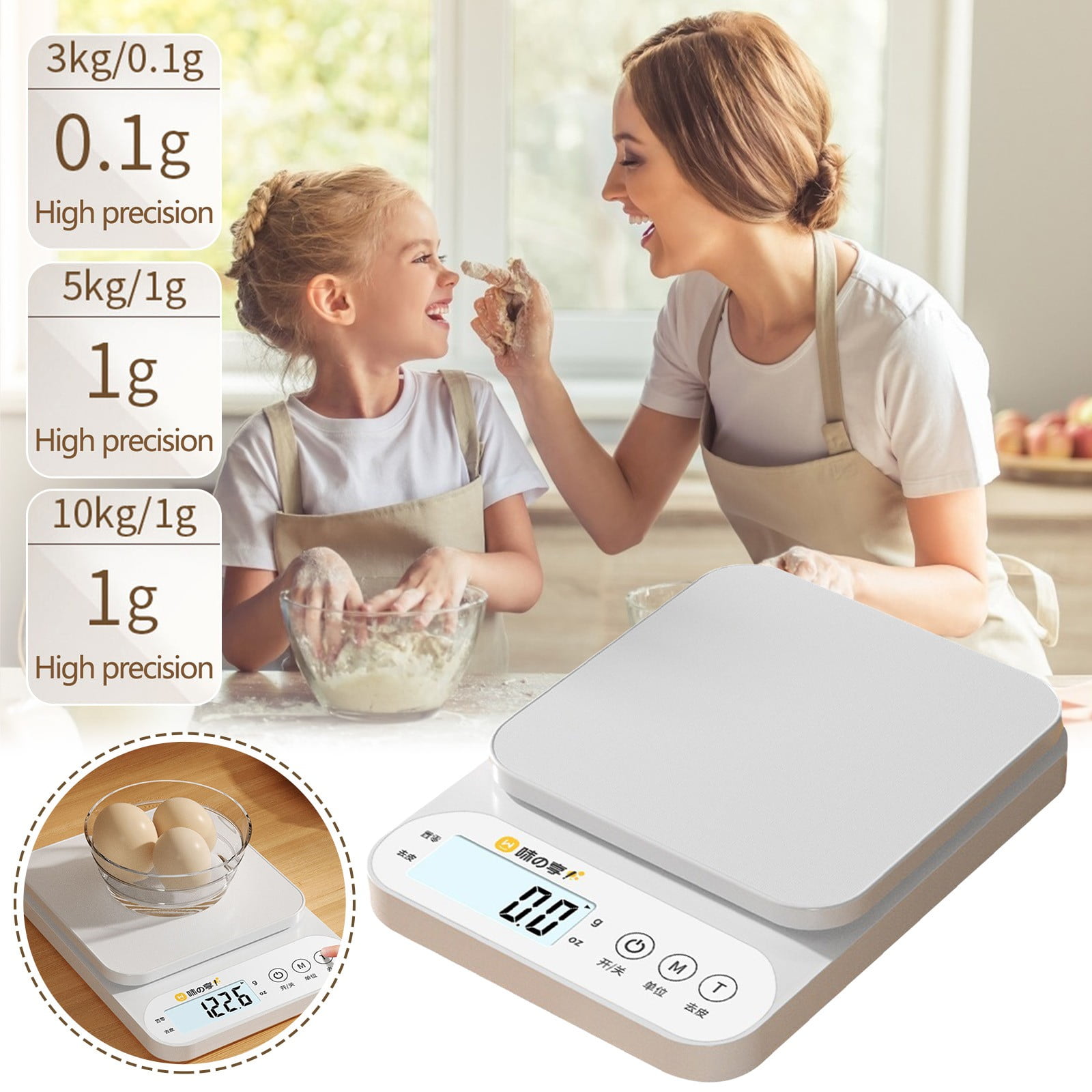 Oefntac Food Scales for Kitchen Kitchen Scale Rechargeable Small Scale ...