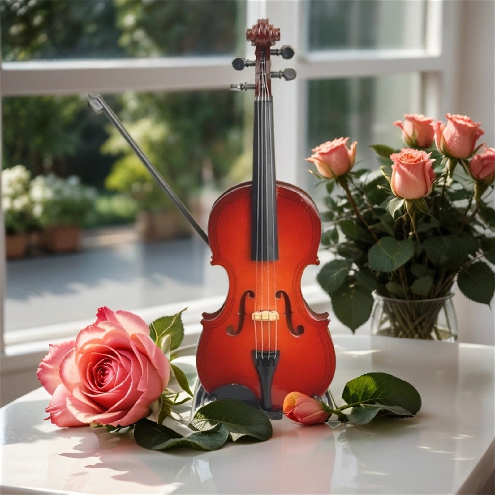 Oefntac Home Decor Mini Musical Instrument Violin Model Ornaments ...